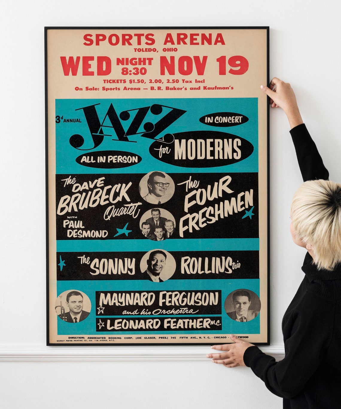 1950s Vintage Jazz Festival Poster – Retro Rnb Bebop Blues Print ...