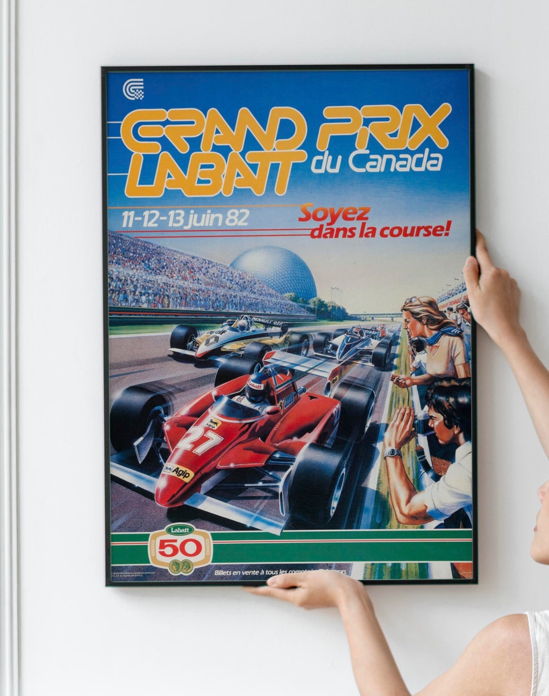 Retro Formula One Grand Prix Print, Classic 80s Motorsport Collectible ...