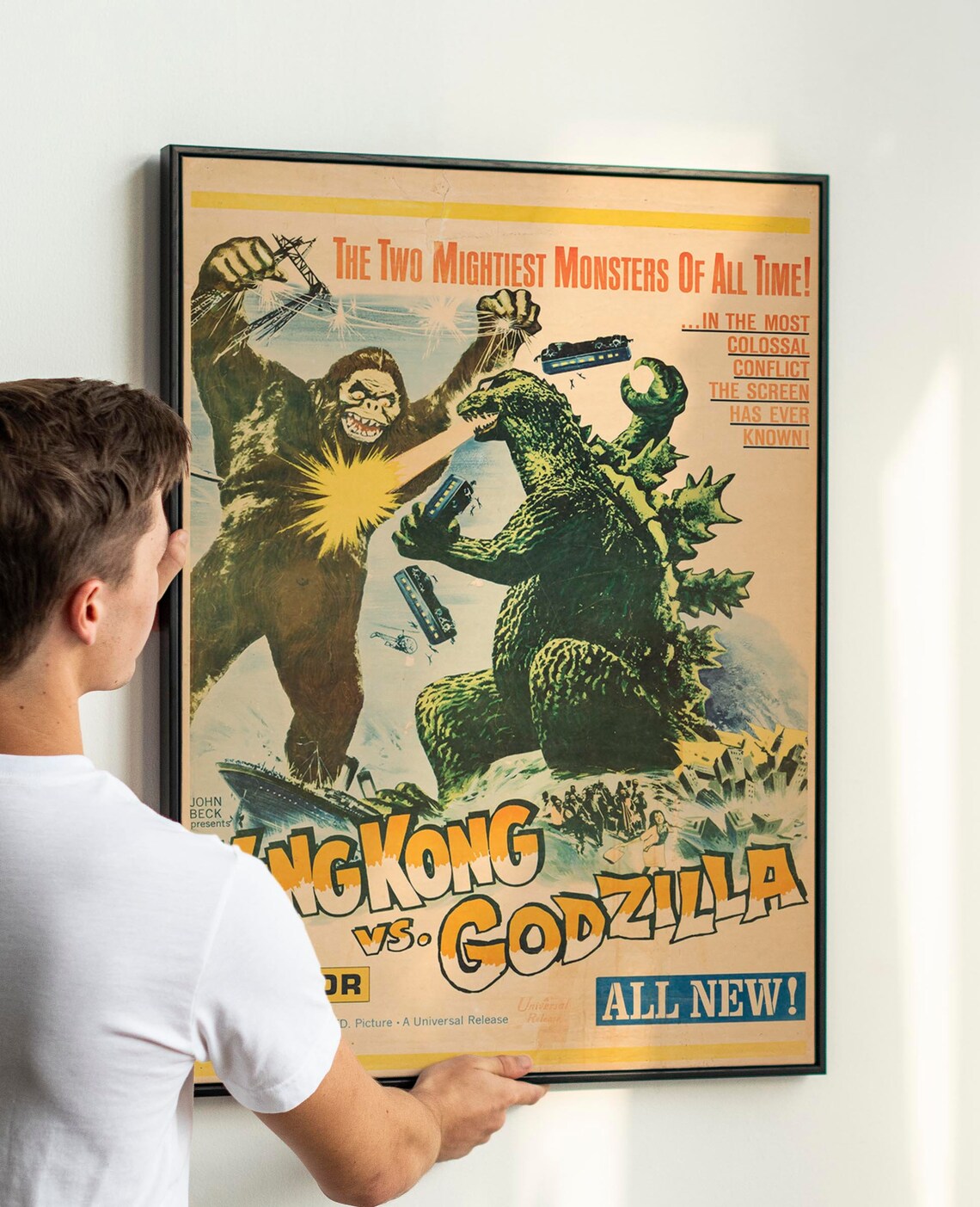 King Kong Vs. Godzilla 1963 Movie Poster Print Vintage Sci Fi - Etsy