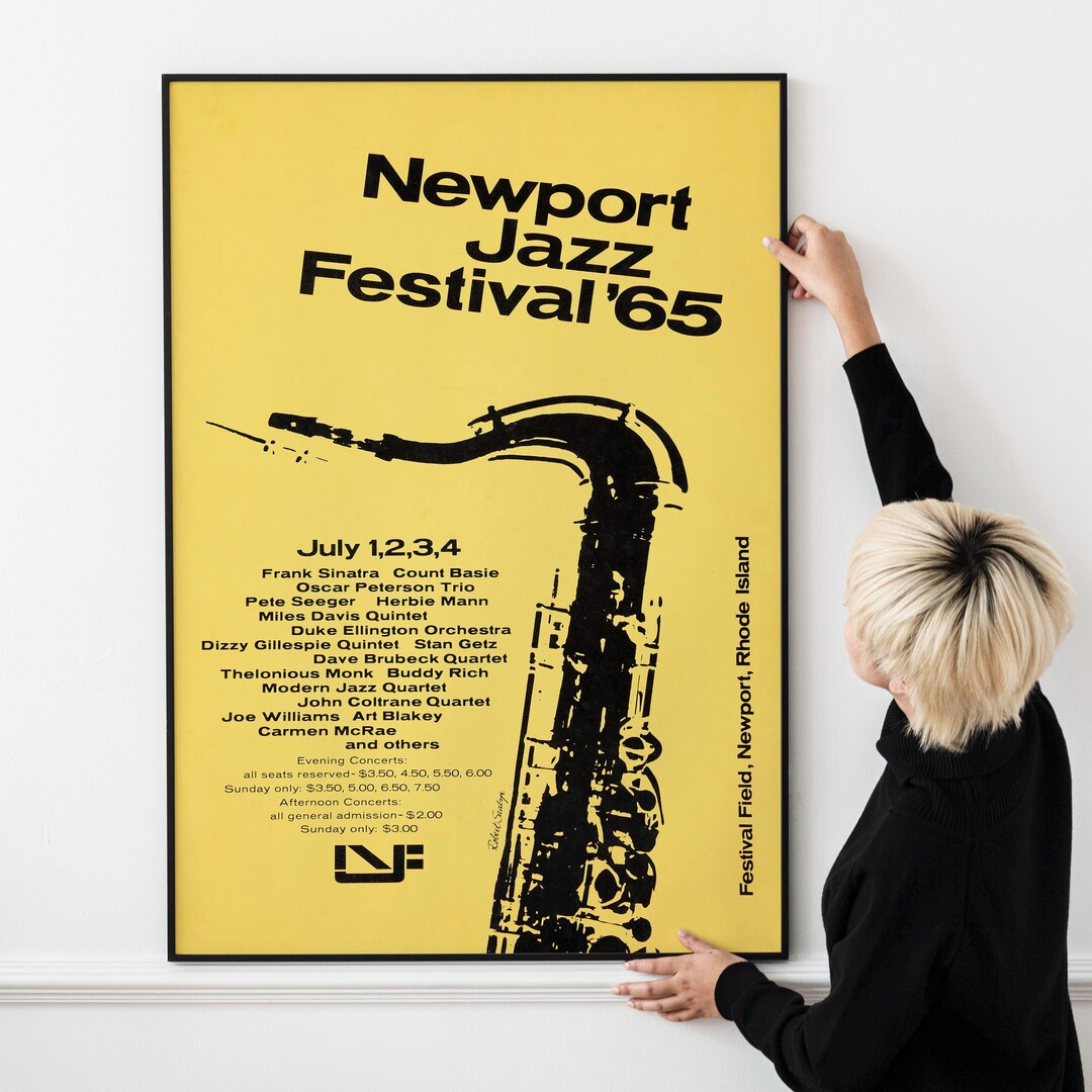 Four 60s Jazz Festival Concert Posters - Vintage Jazz Wall Art ...