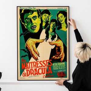 Vintage Dracula Horror Movie Poster – 1960s Gothic Vampire Art, Retro ...