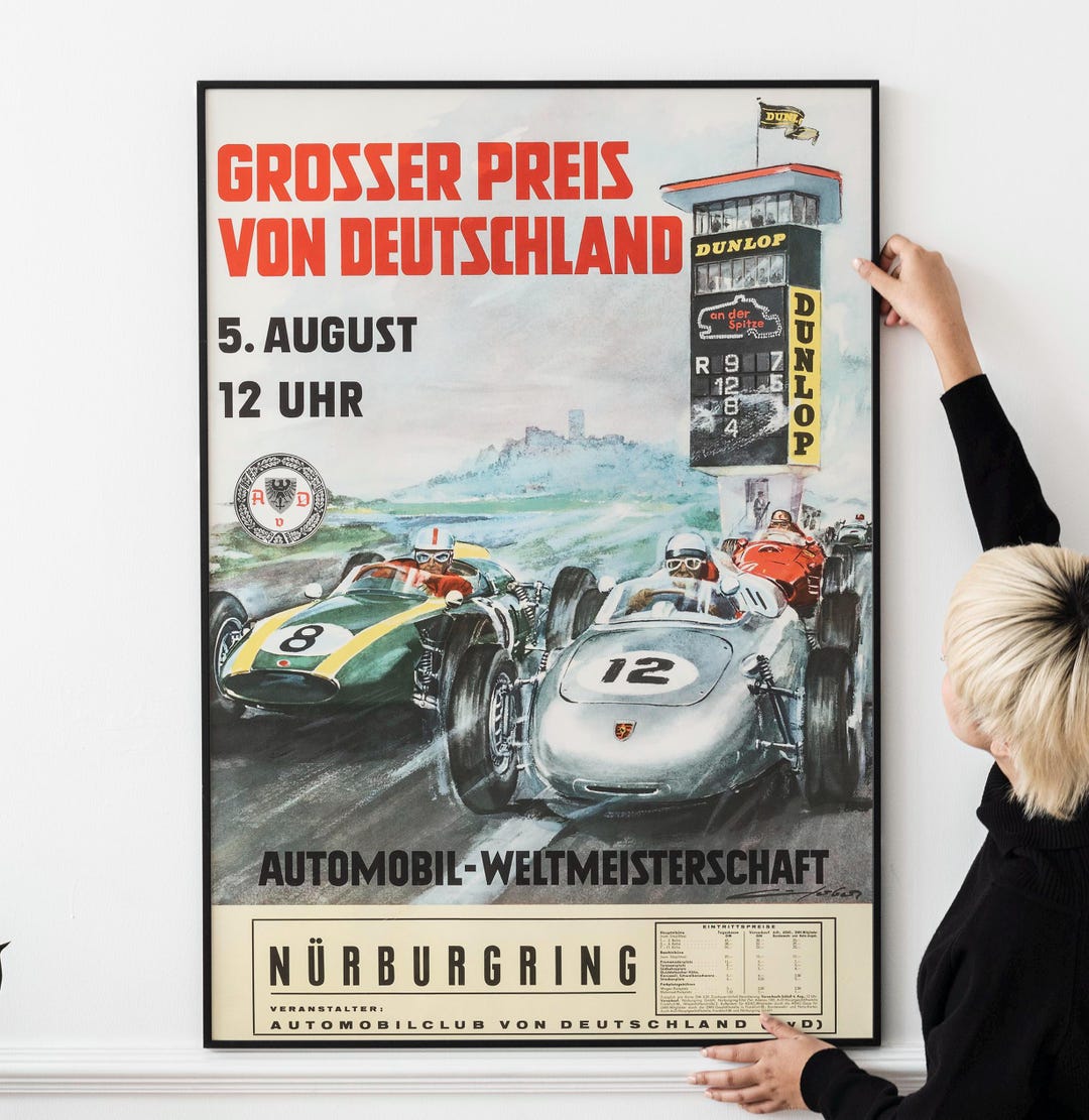 German Grand Prix 1961 Nürburgring Vintage Motor Racing Event Poster - Etsy