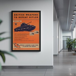 WWII British Royal Tank Regiment Propaganda Poster – 1940s British ...