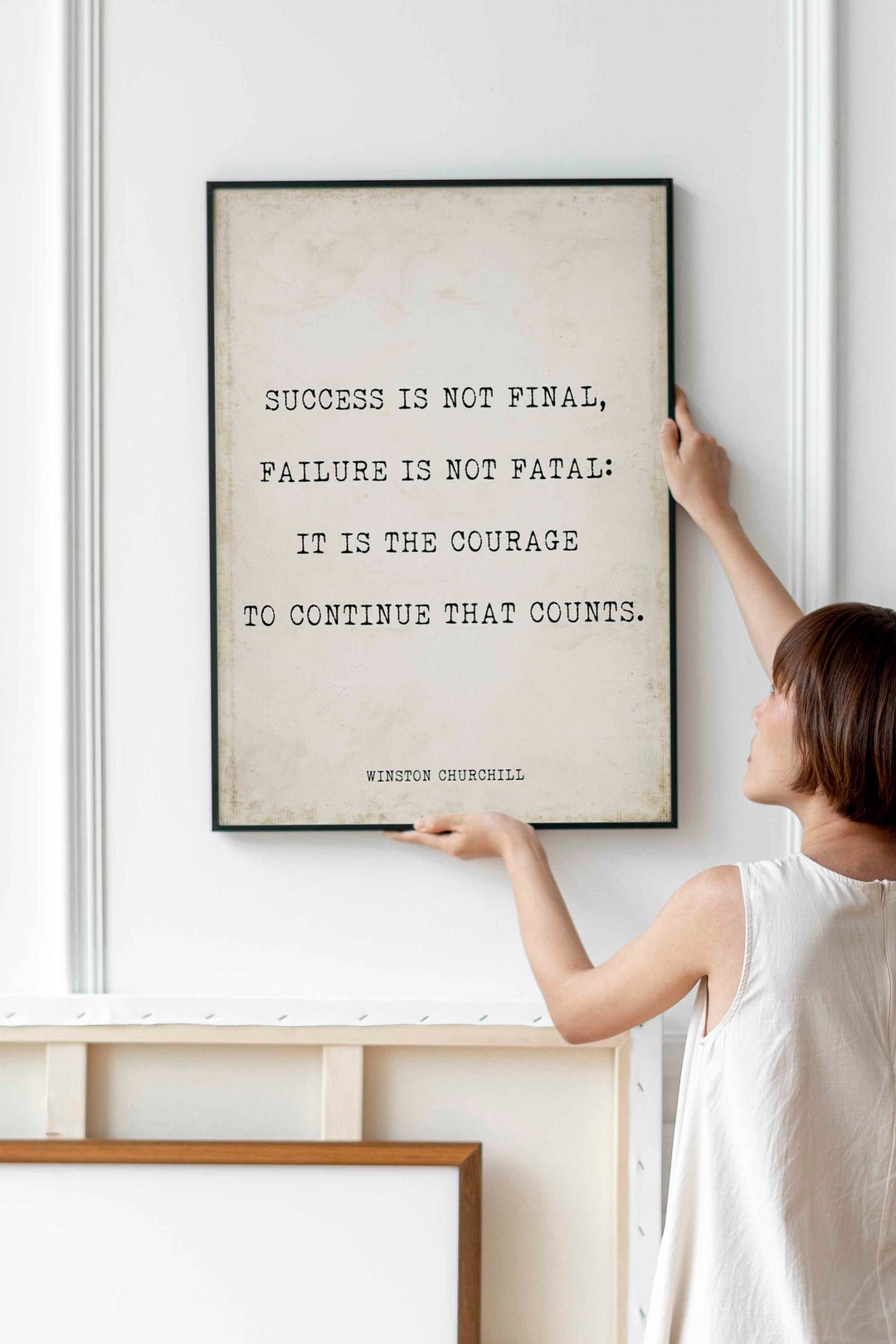 Winston Churchill Quote Poster Success is Not Final Failure is Not ...