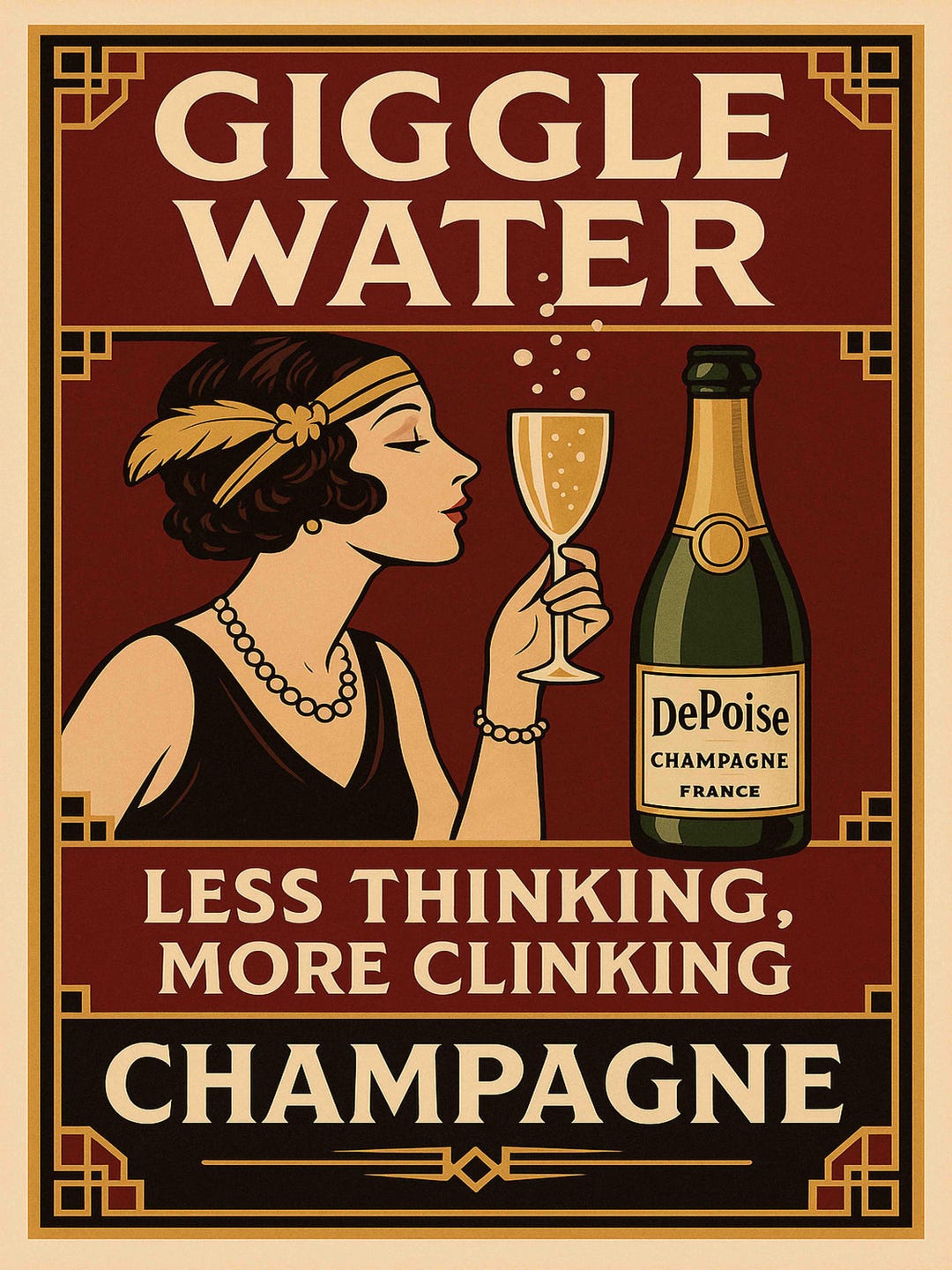 1920s Speakeasy Vintage Art Deco Poster – Classic Prohibition Gatsby ...