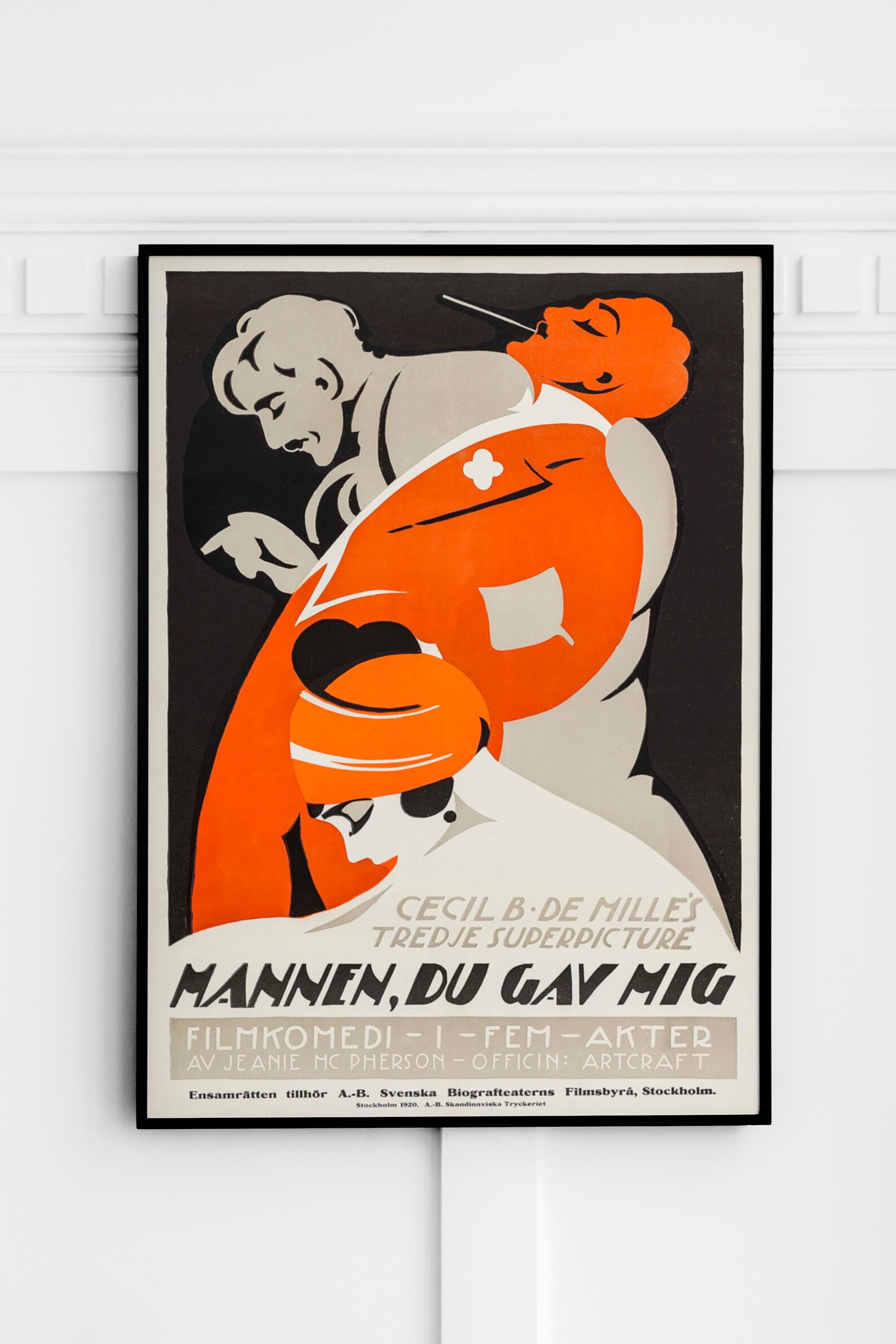 Artcraft, 1920s Art Deco Vintage Linocut Movie Poster - Etsy