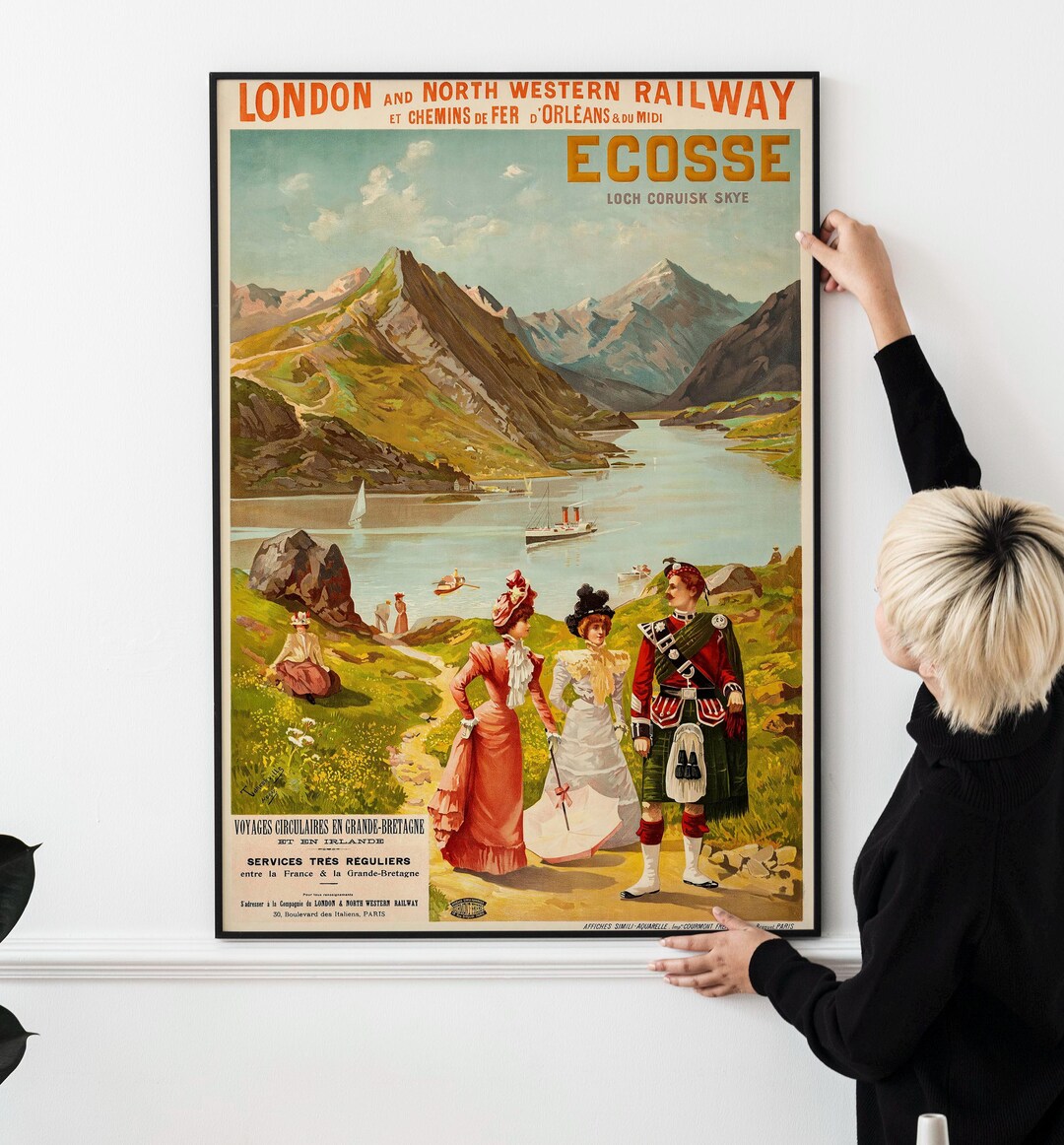 Historic Train Travel Poster – 1904 French Railway Print, Vintage ...
