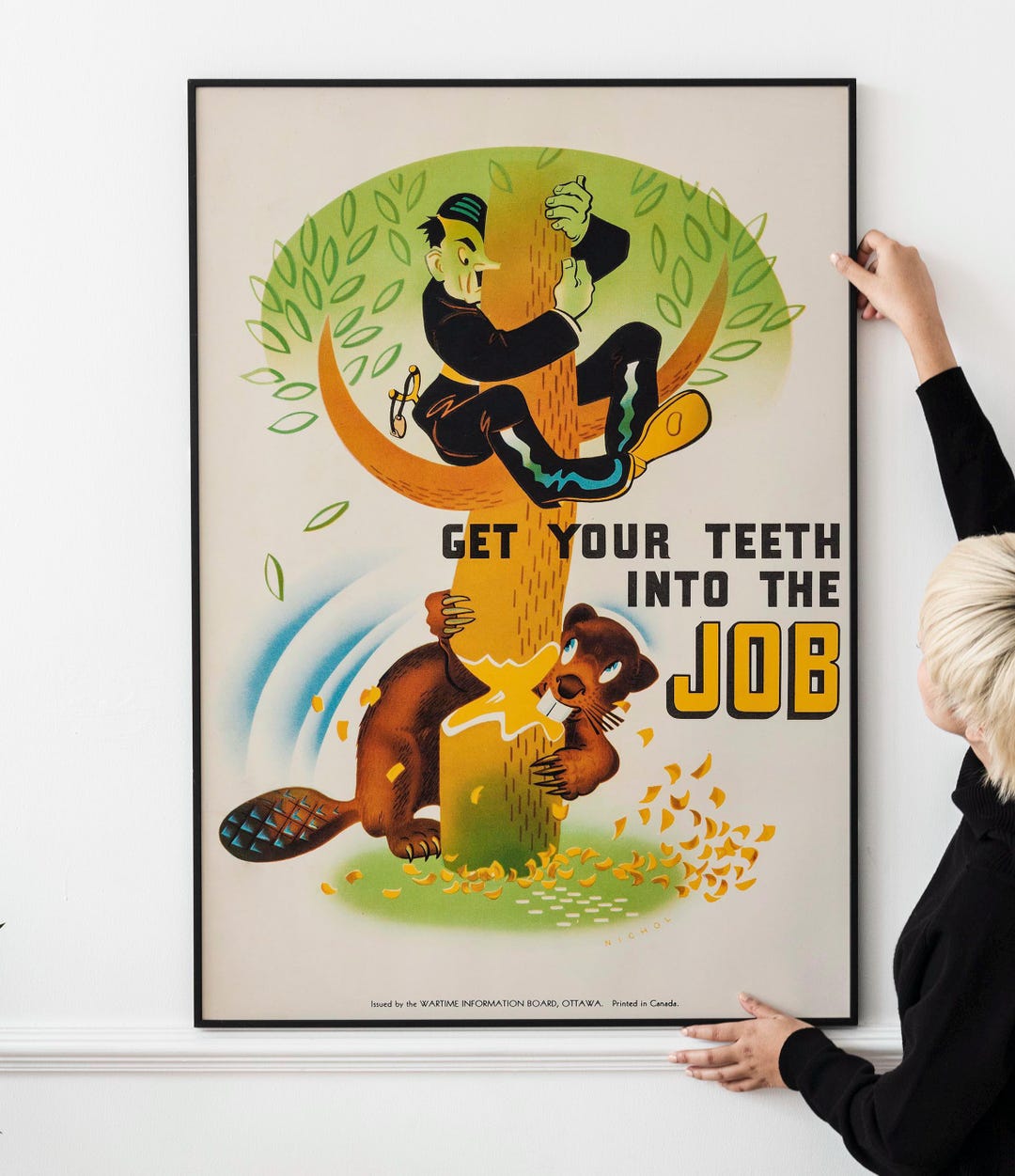 Canadian WW2 Propaganda Poster - Go Forward Together - Never Give up ...