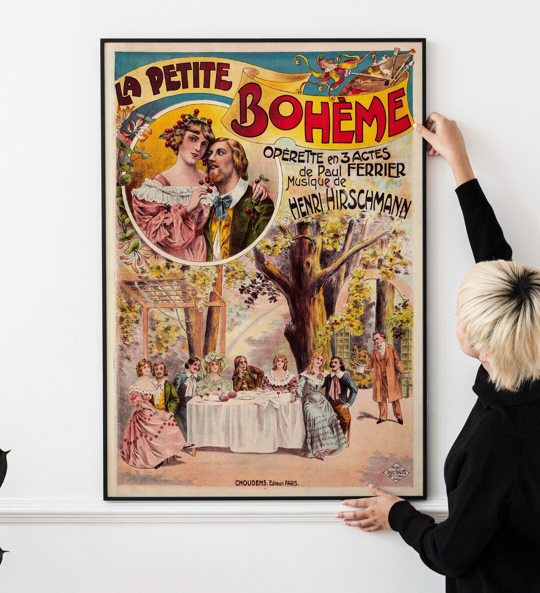 La Petite Bohème 1920 French Opera Poster – Boheme Vintage Art Nouveau ...