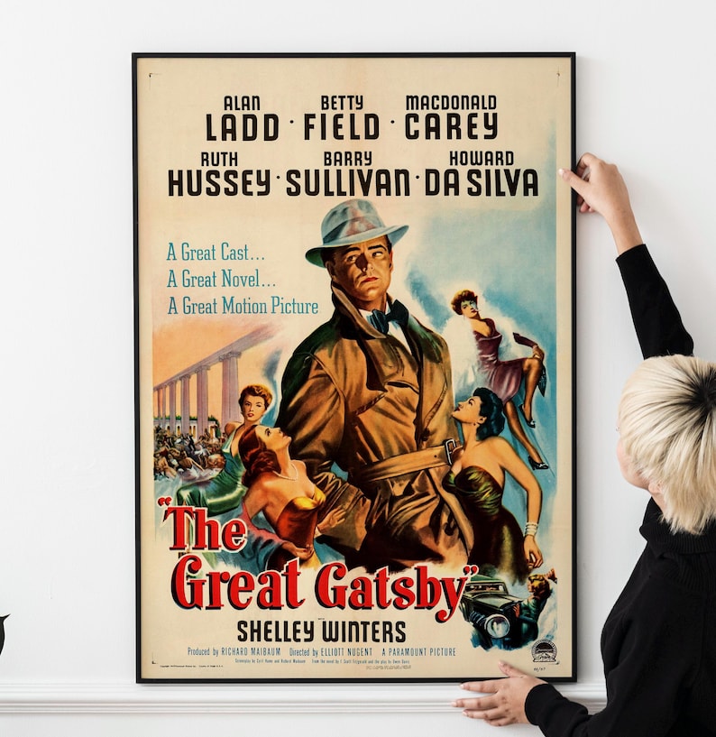 Retro Cinema Memorabilia – 1940s Great Gatsby Poster, Vintage Art Deco ...