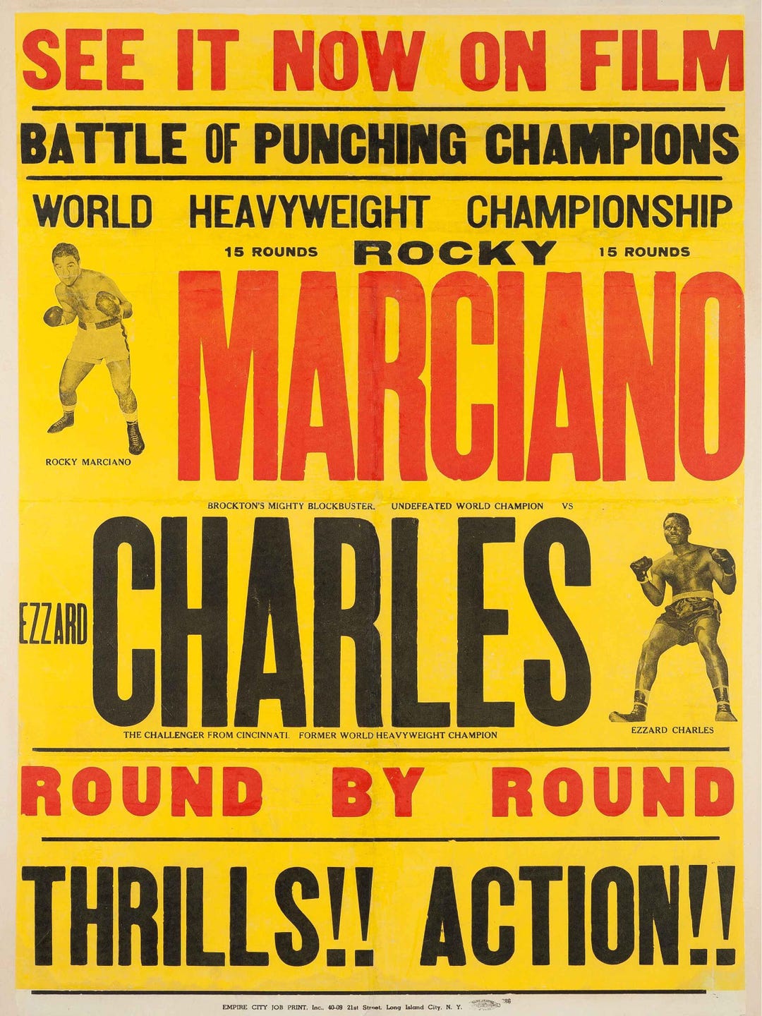Classic 1950s Boxing Poster – Vintage Retro Sports Fight Print, Old ...