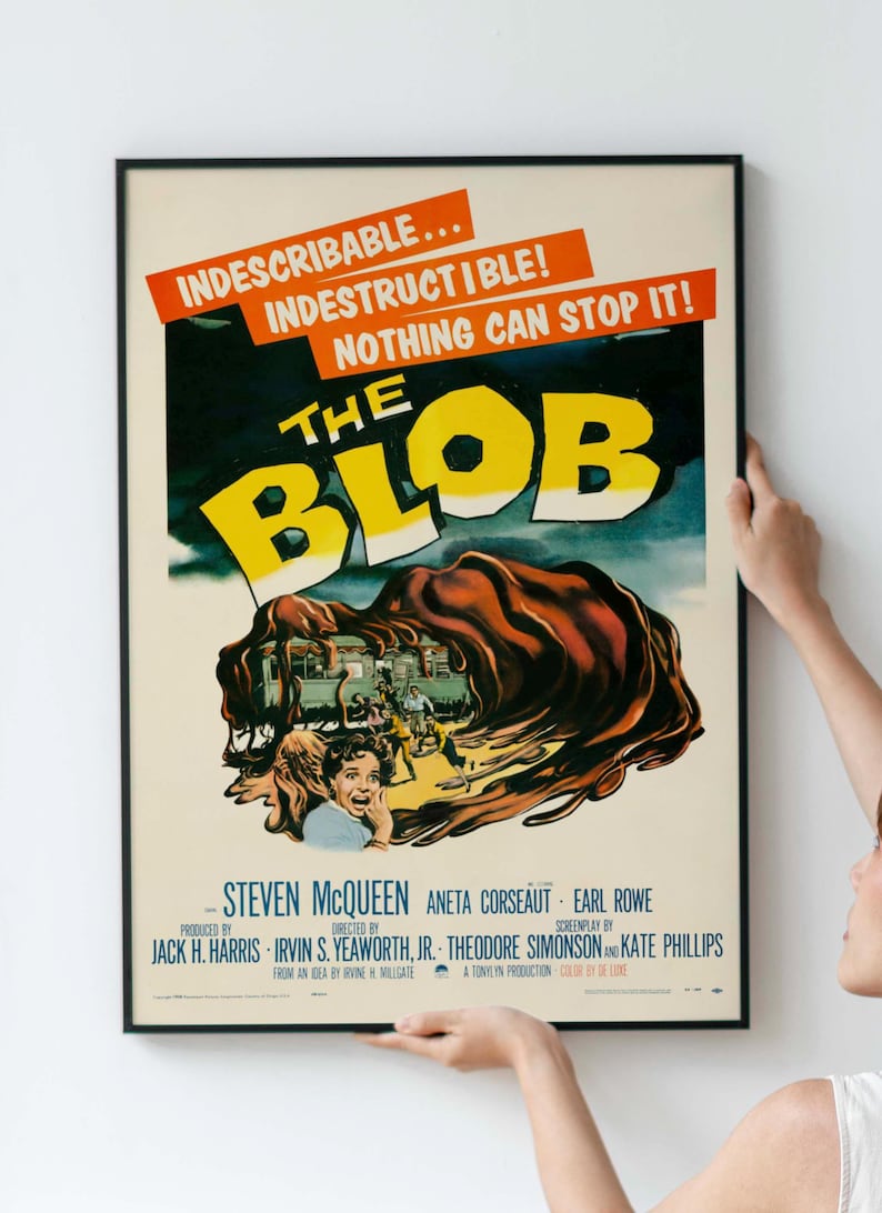 The Blob Movie Poster – Retro Horror Sci-fi Film Print - Etsy