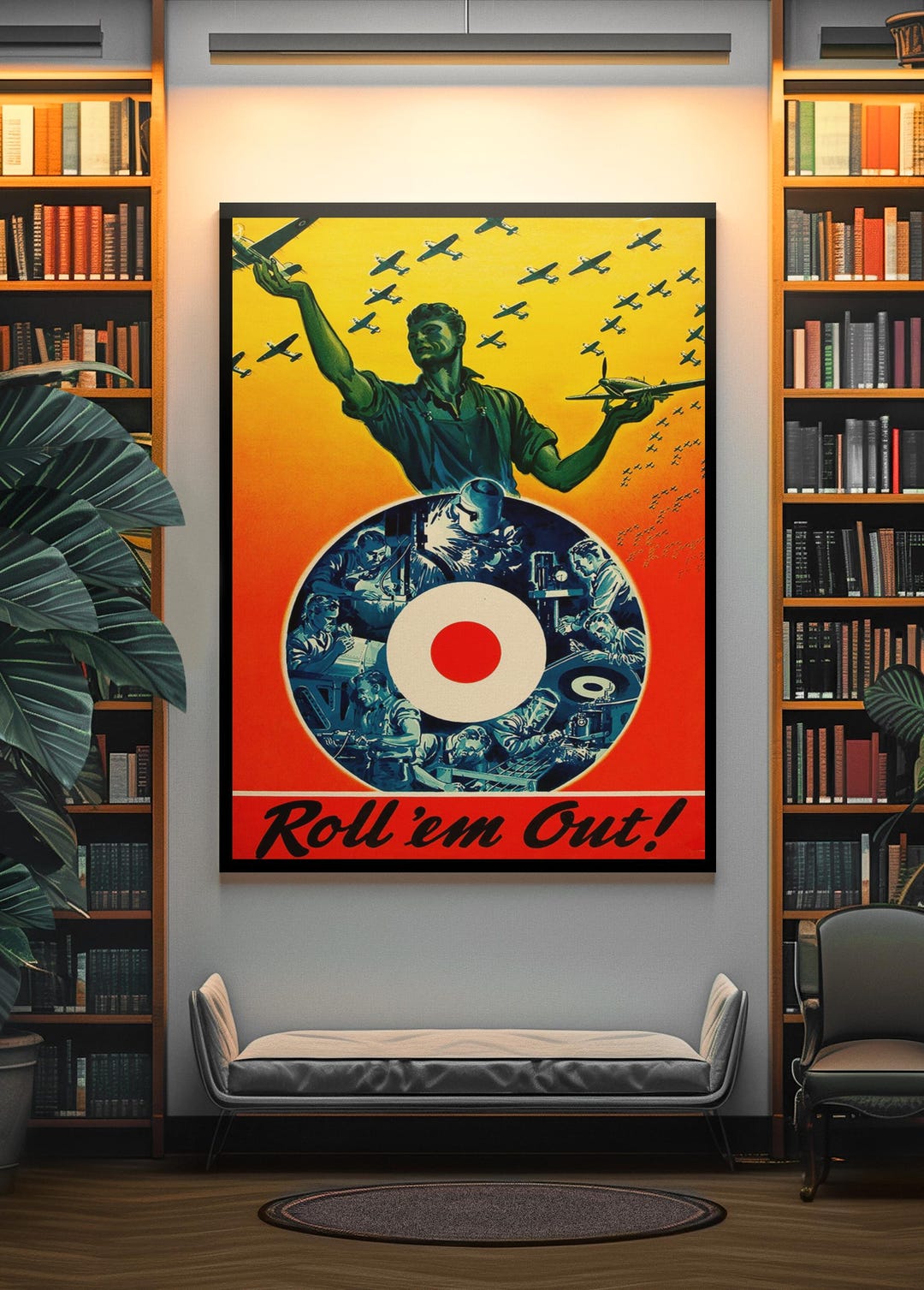 1940s Canada War Poster – Vintage WWII Propaganda Print, Retro Military ...