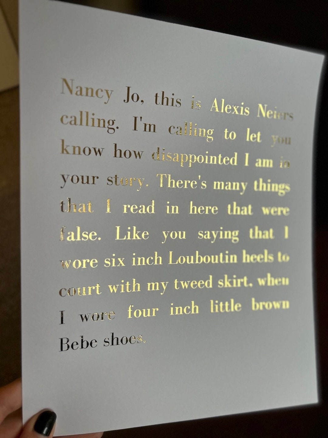 Alexis Neiers Voicemail Custom Foil Art Print - Etsy