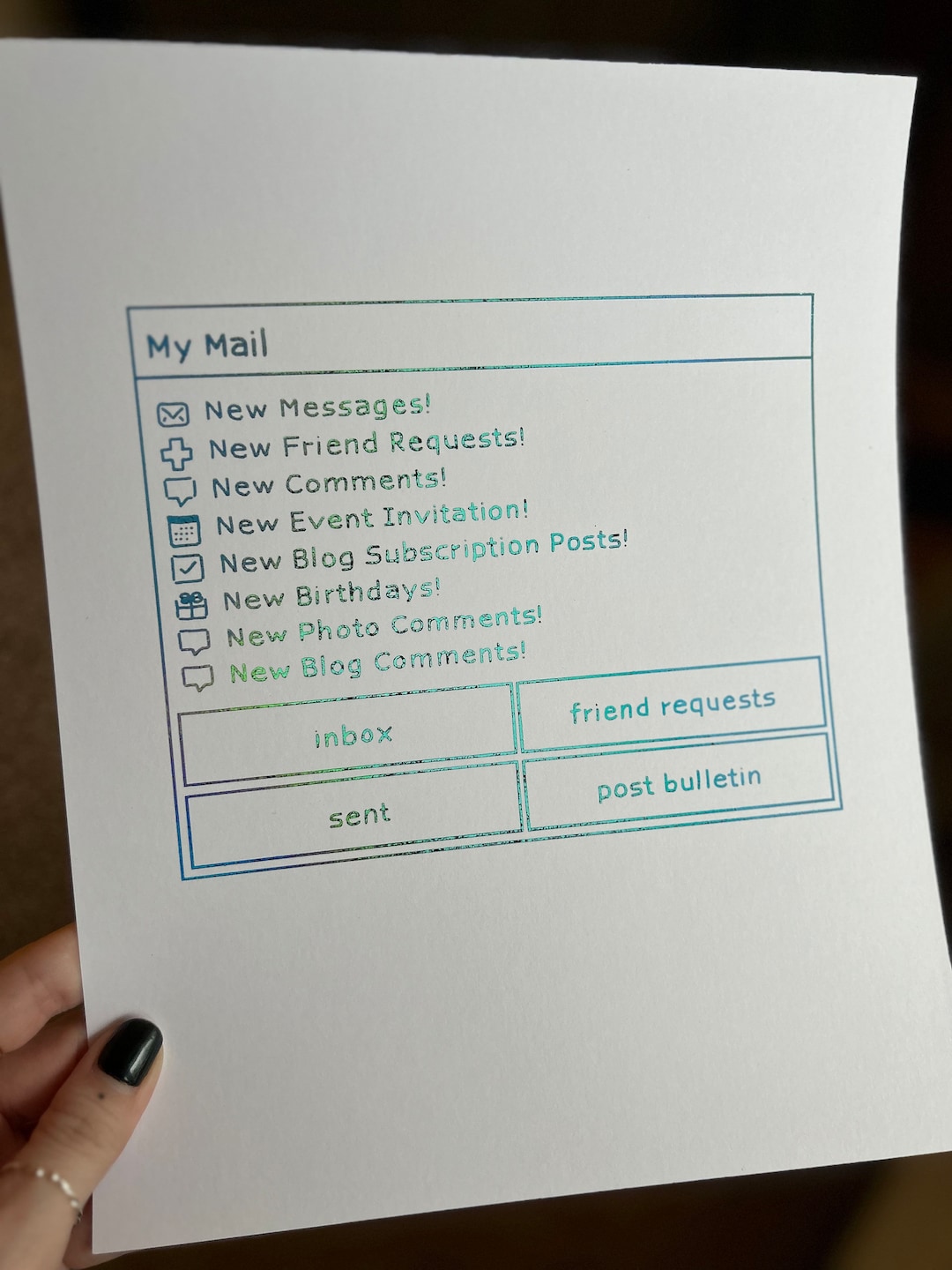 Myspace Custom Foil Art Print - Etsy