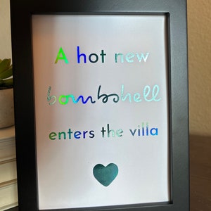 A Hot New Bombshell Enters the Villa Custom Foil Art Print - Etsy