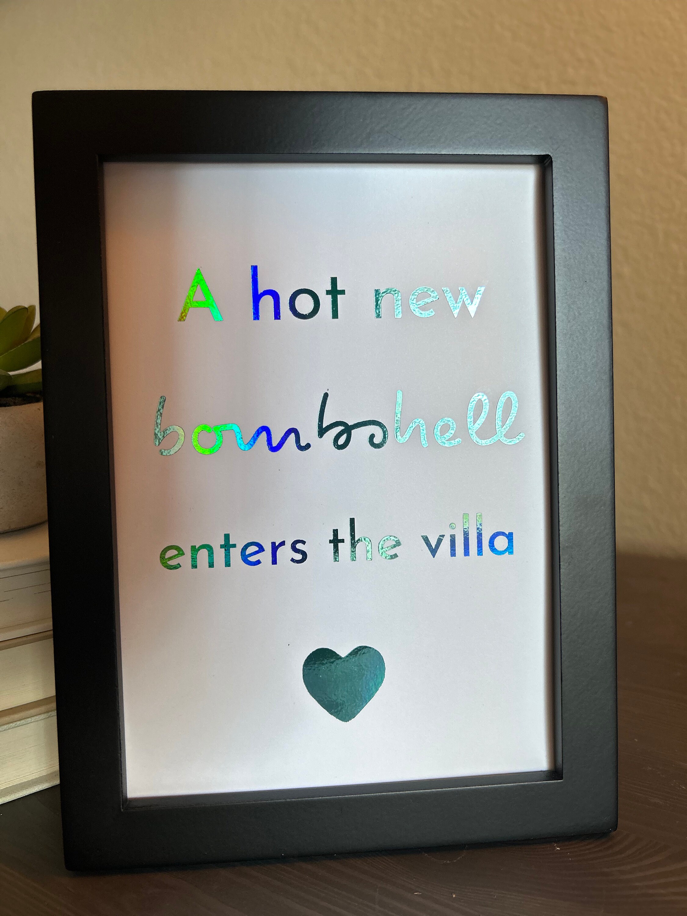 A Hot New Bombshell Enters the Villa Custom Foil Art Print - Etsy