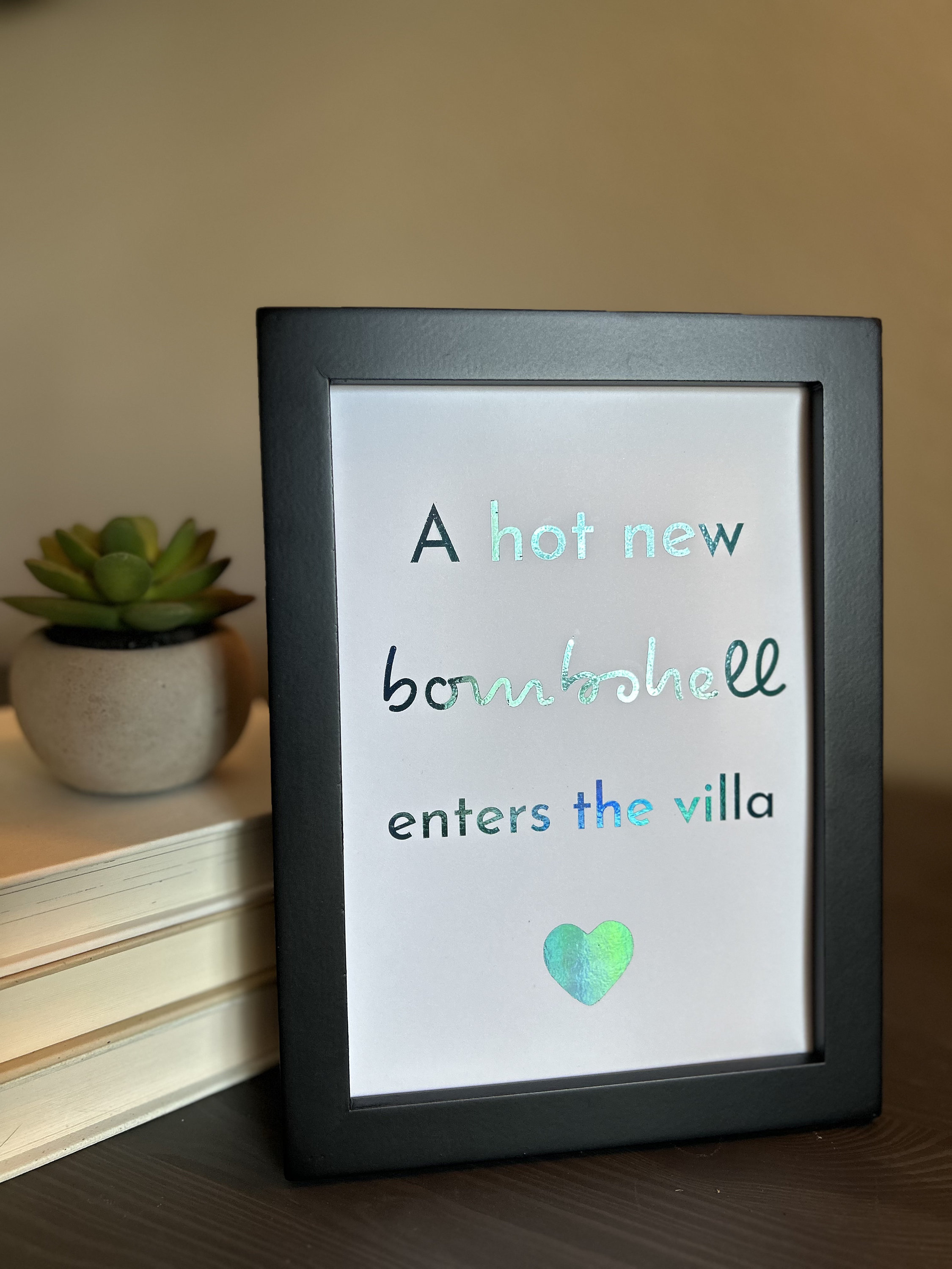 A Hot New Bombshell Enters the Villa Custom Foil Art Print - Etsy
