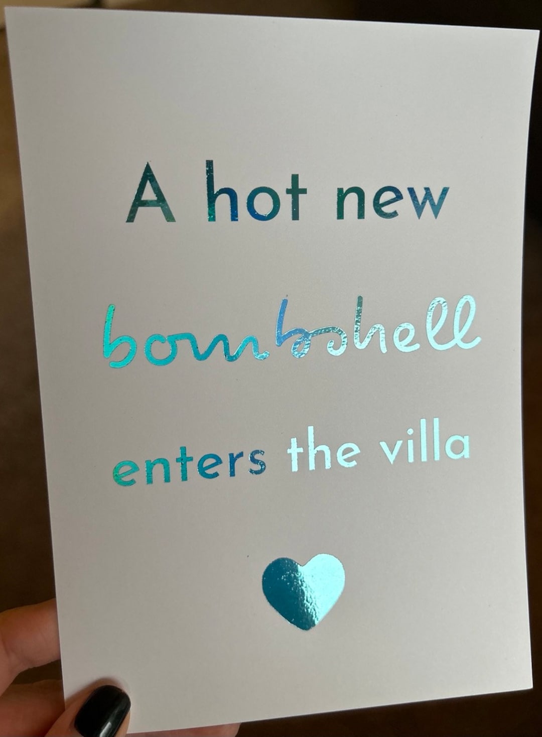 A Hot New Bombshell Enters the Villa Custom Foil Art Print - Etsy