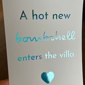 A Hot New Bombshell Enters the Villa Custom Foil Art Print - Etsy