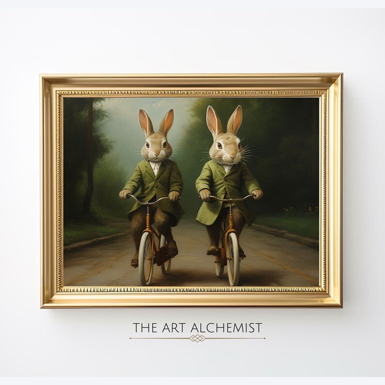 Dark Academia Rabbit Print Vintage Dark Academia Aesthetic Downloadable ...