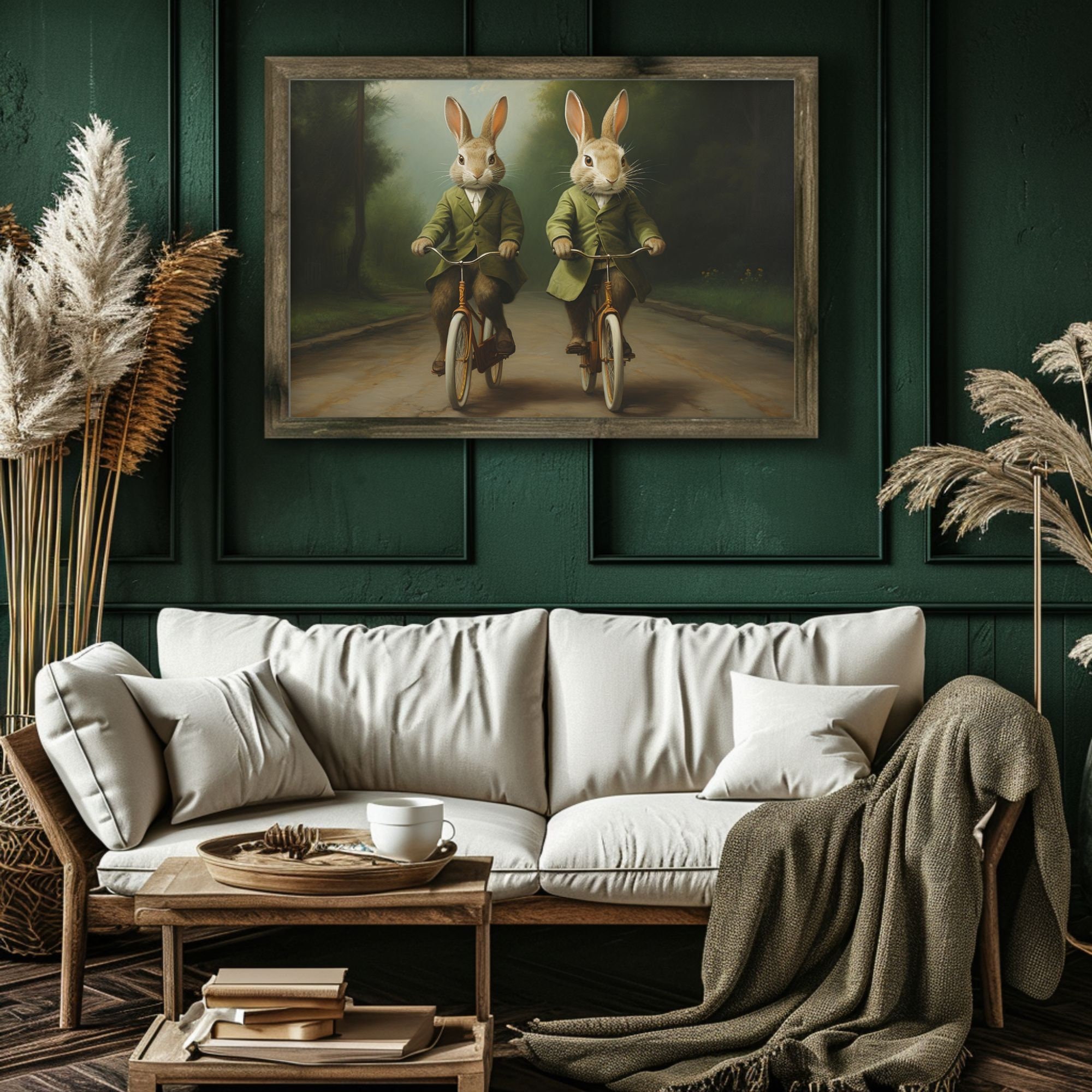 Dark Academia Rabbit Print Vintage Dark Academia Aesthetic Downloadable ...