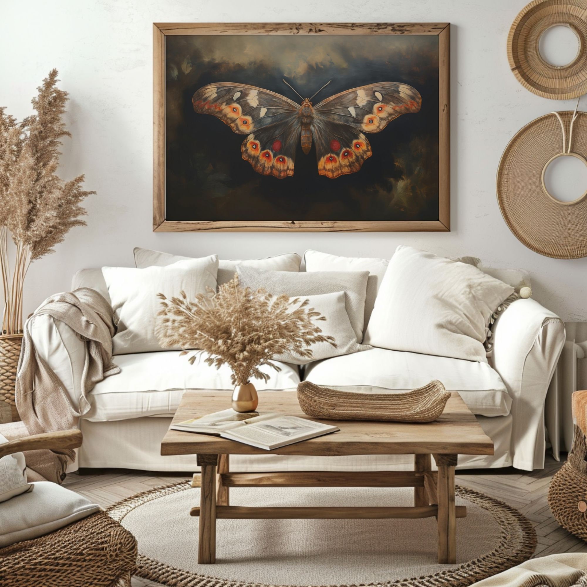 Dark Cottagecore Moth Print Moody Moth Printable Dark Academia Moth ...