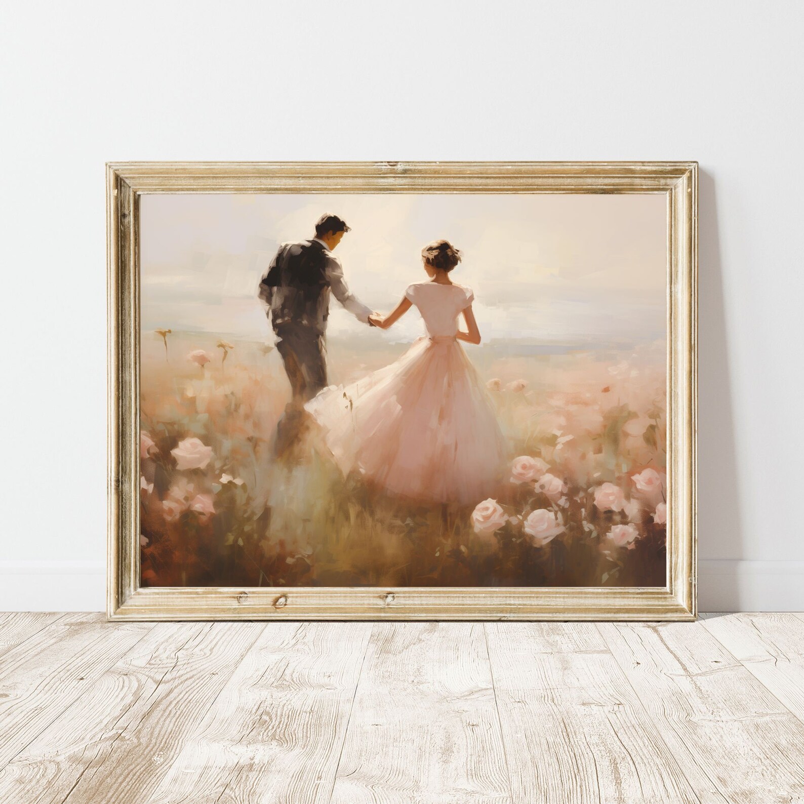Couples Print Vintage Valentines Day Print Romantic Couple Art Wedding ...
