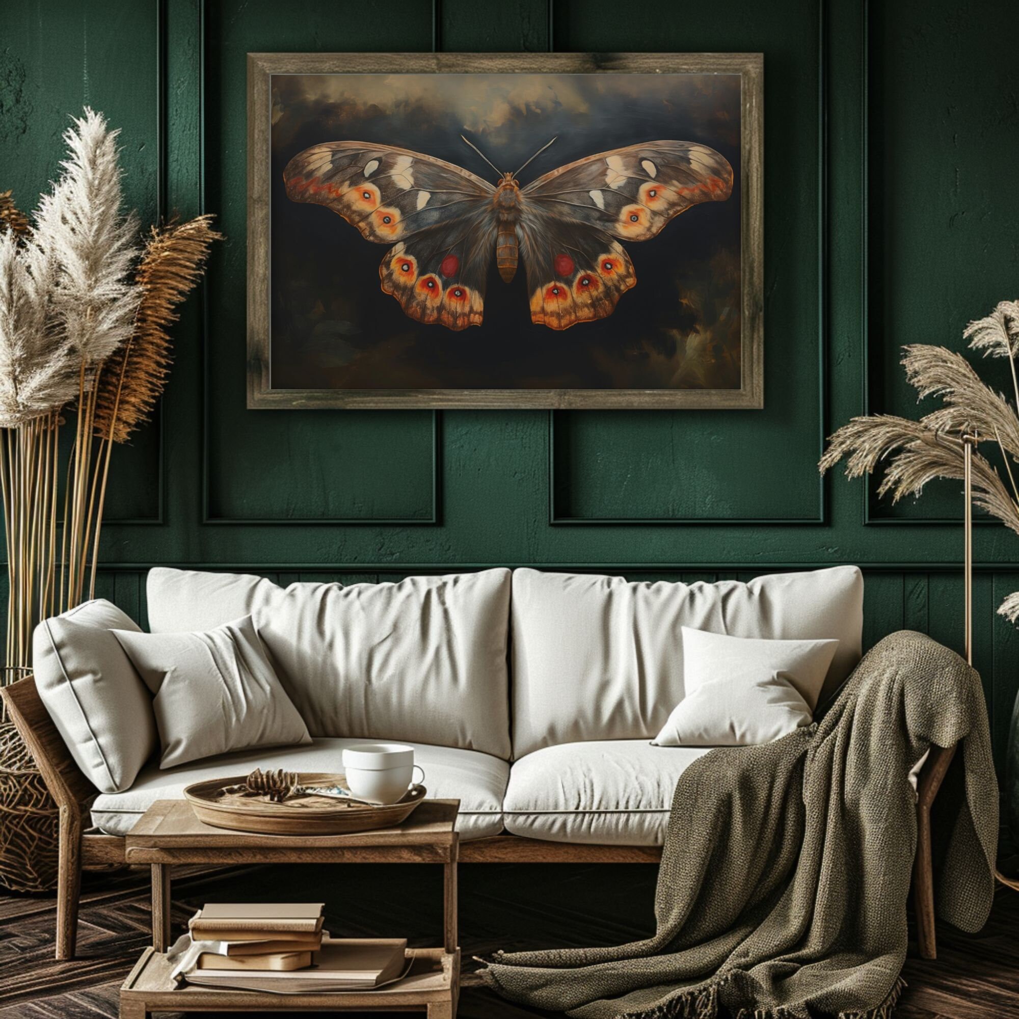 Dark Cottagecore Moth Print Moody Moth Printable Dark Academia Moth ...