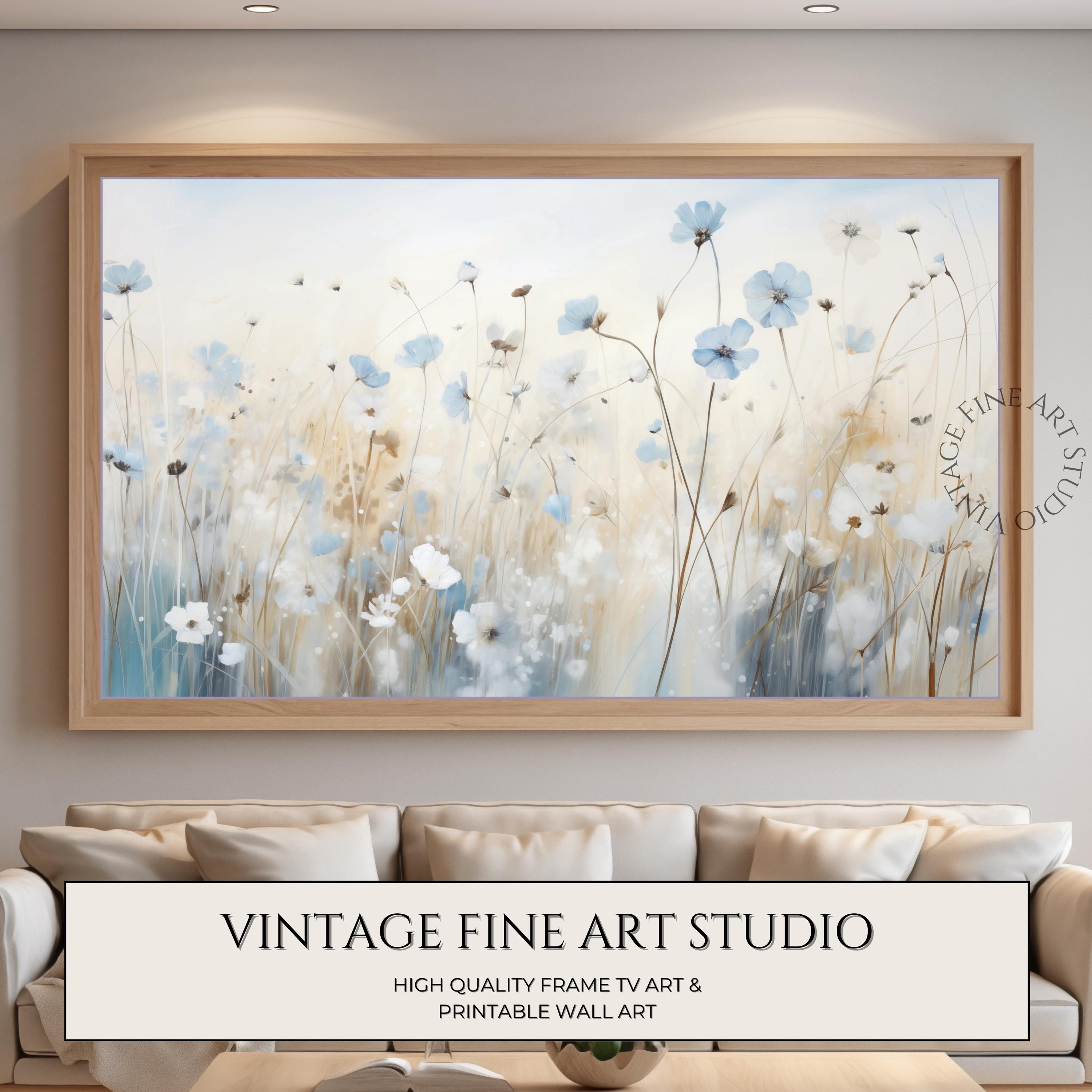 PRINTABLE Spring Wildflower Landscape Watercolour Art Neutral ...