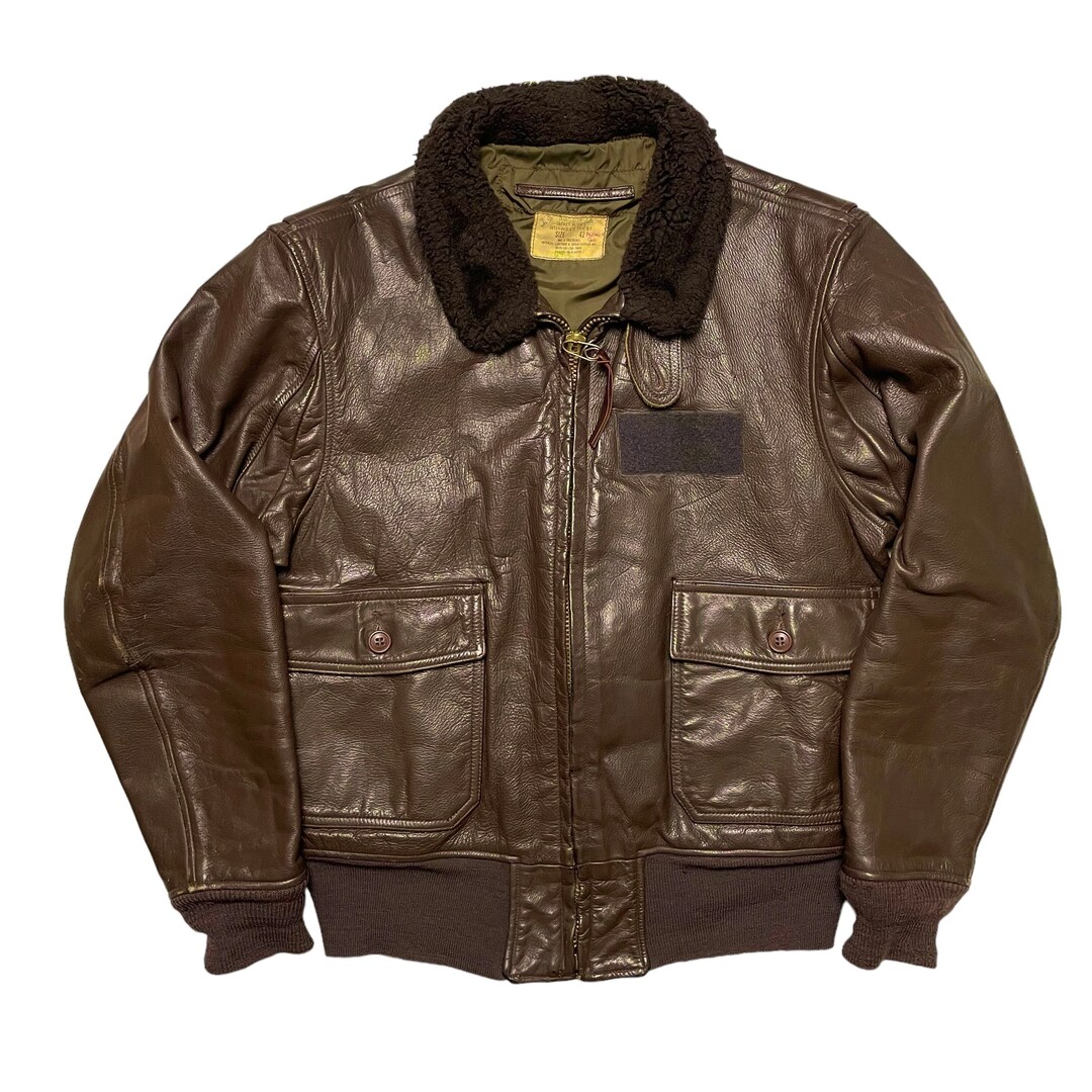 1970s US Navy G-1 Leather Jacket M/L - Etsy