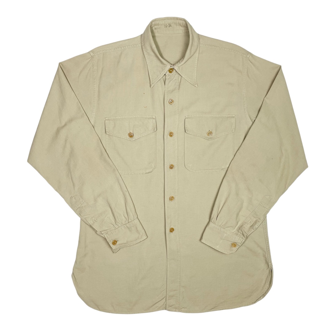 1940s WWII USMC Khaki Shirt - M/L - Etsy
