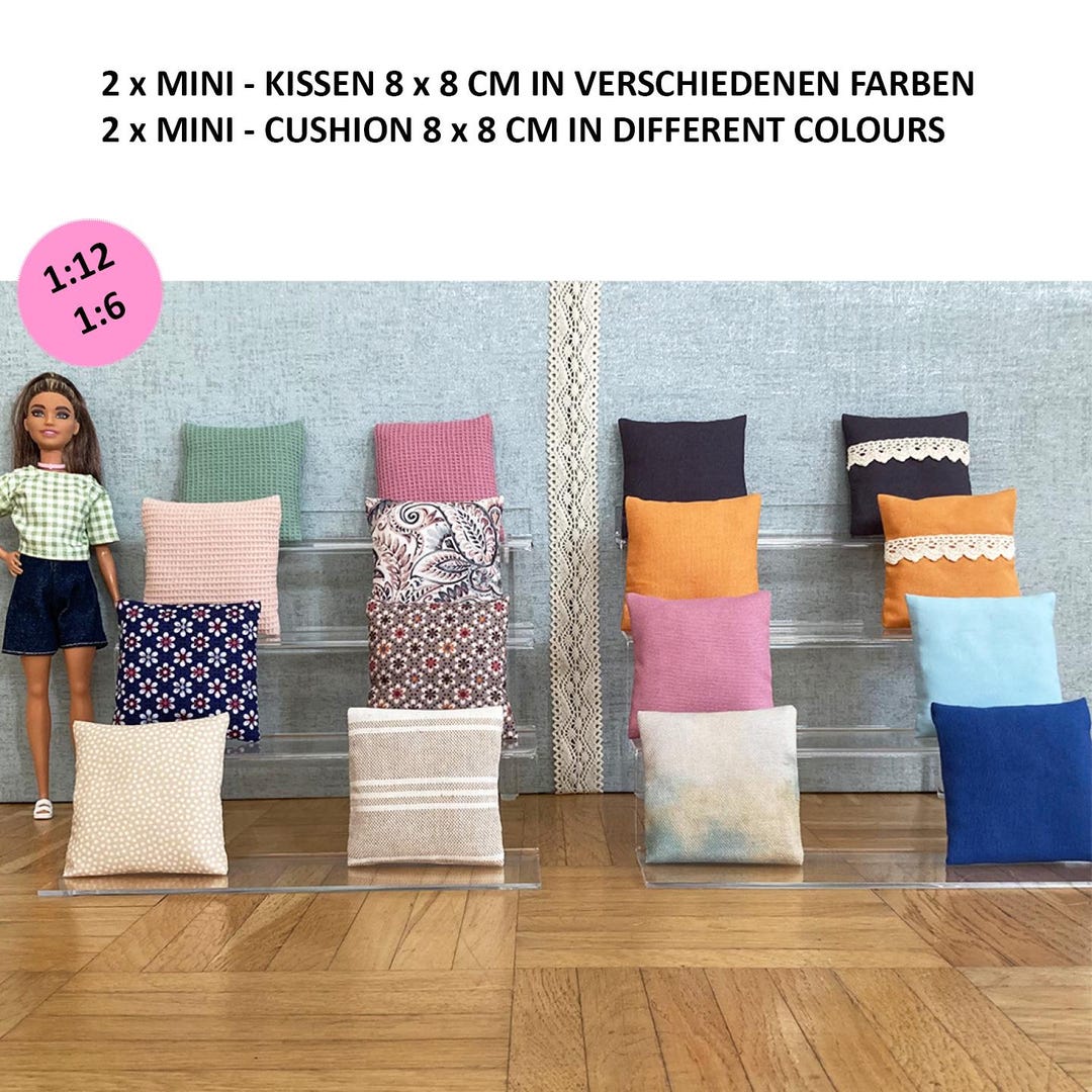 Mini Cushions Set of 2, 8 X 8 Cm in Different Colours, With Hotel ...