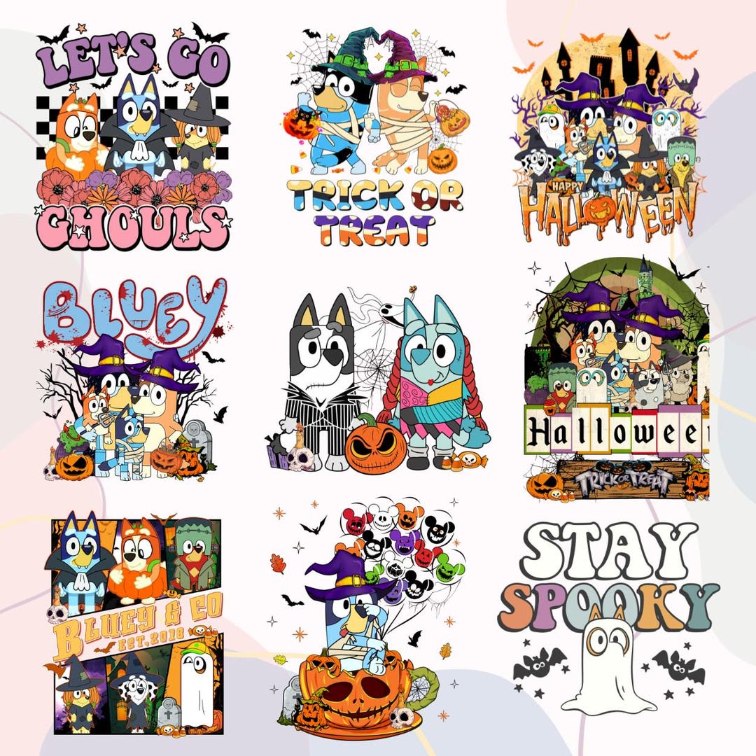 Bluey Halloween Png, Horror Character Png, Bluey Characters Png, Bluey ...
