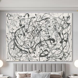 Jackson Pollock Number 14 Gray Canvas Print Ready to Hang Wall Art ...