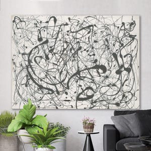 Jackson Pollock Number 14 Gray Canvas Print Ready to Hang Wall Art ...