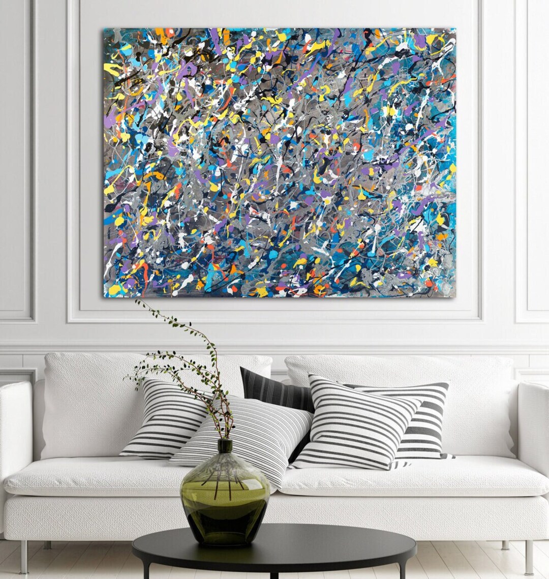 Jackson Pollock Paradigm A2 Canvas Print Ready to Hang Wall Art Living ...
