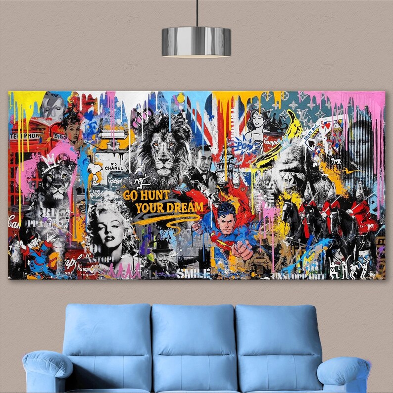 Go Hunt Your Dream Canvas or Poster Print Wall Art for Living Room ...