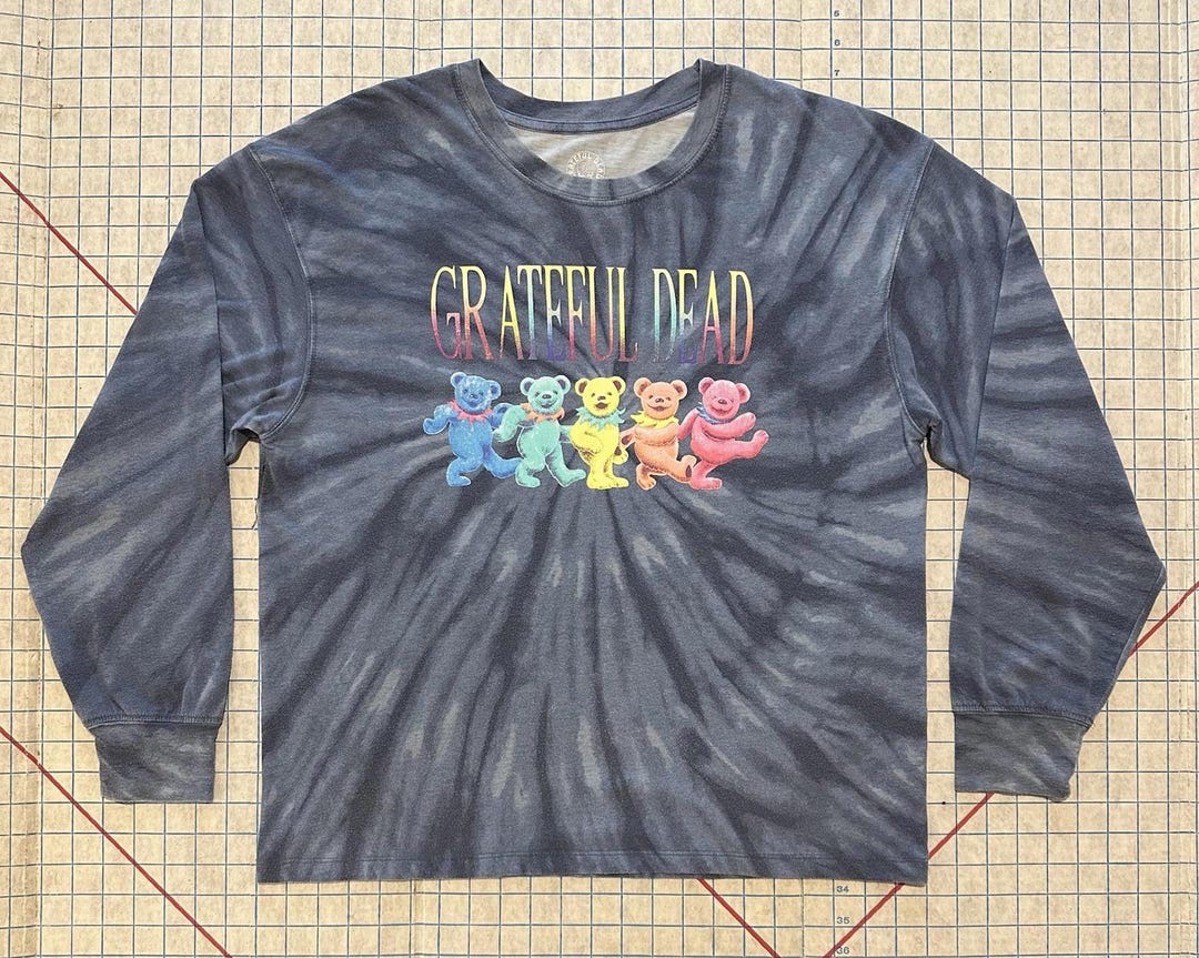 Grateful Dead Dancing Bears Shirt Adult Large Colorful Blue Grey Long ...