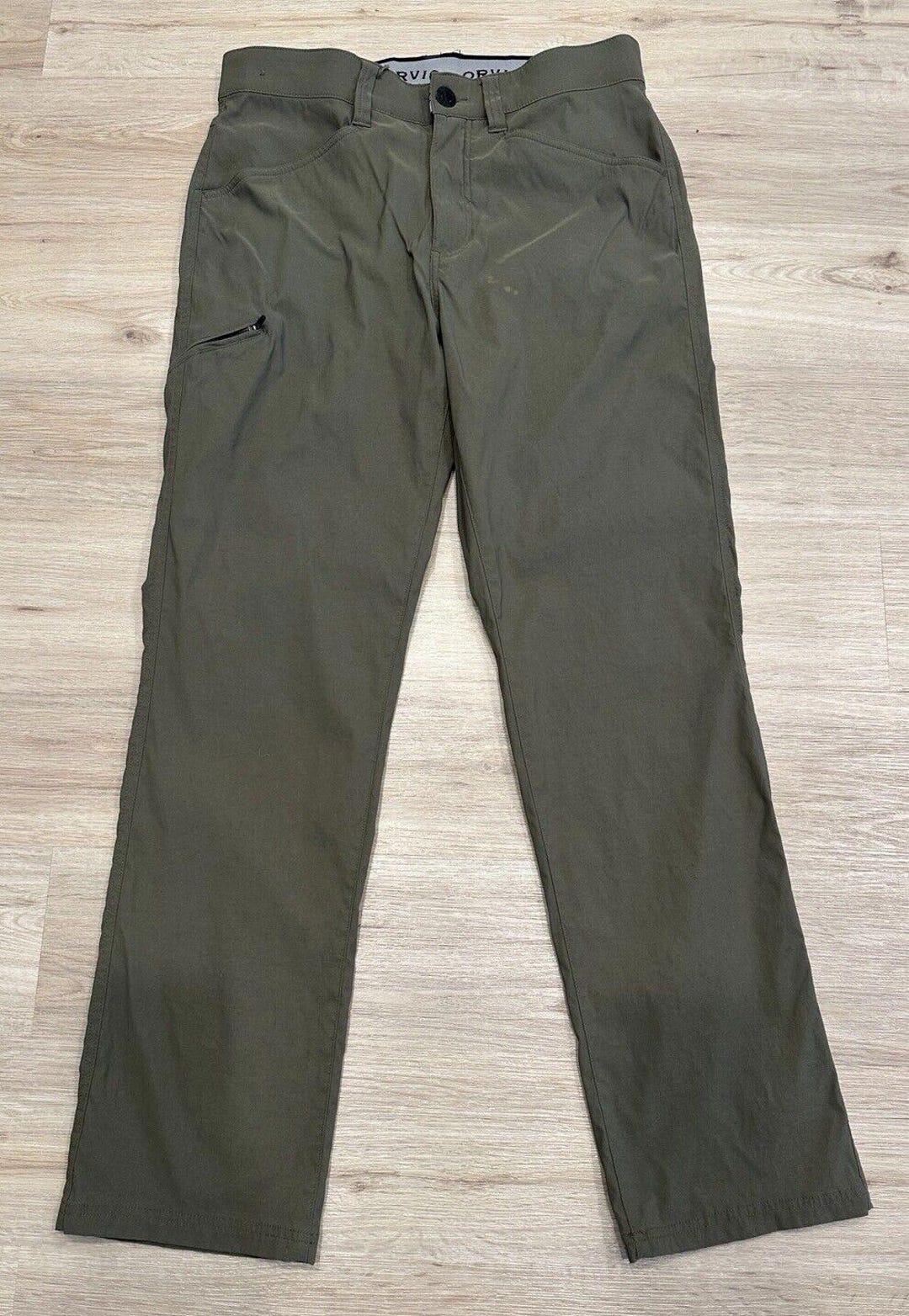 Orvis Trek Pants Mens 32X32 Olive Green Nylon Blend Cargo Hiking ...
