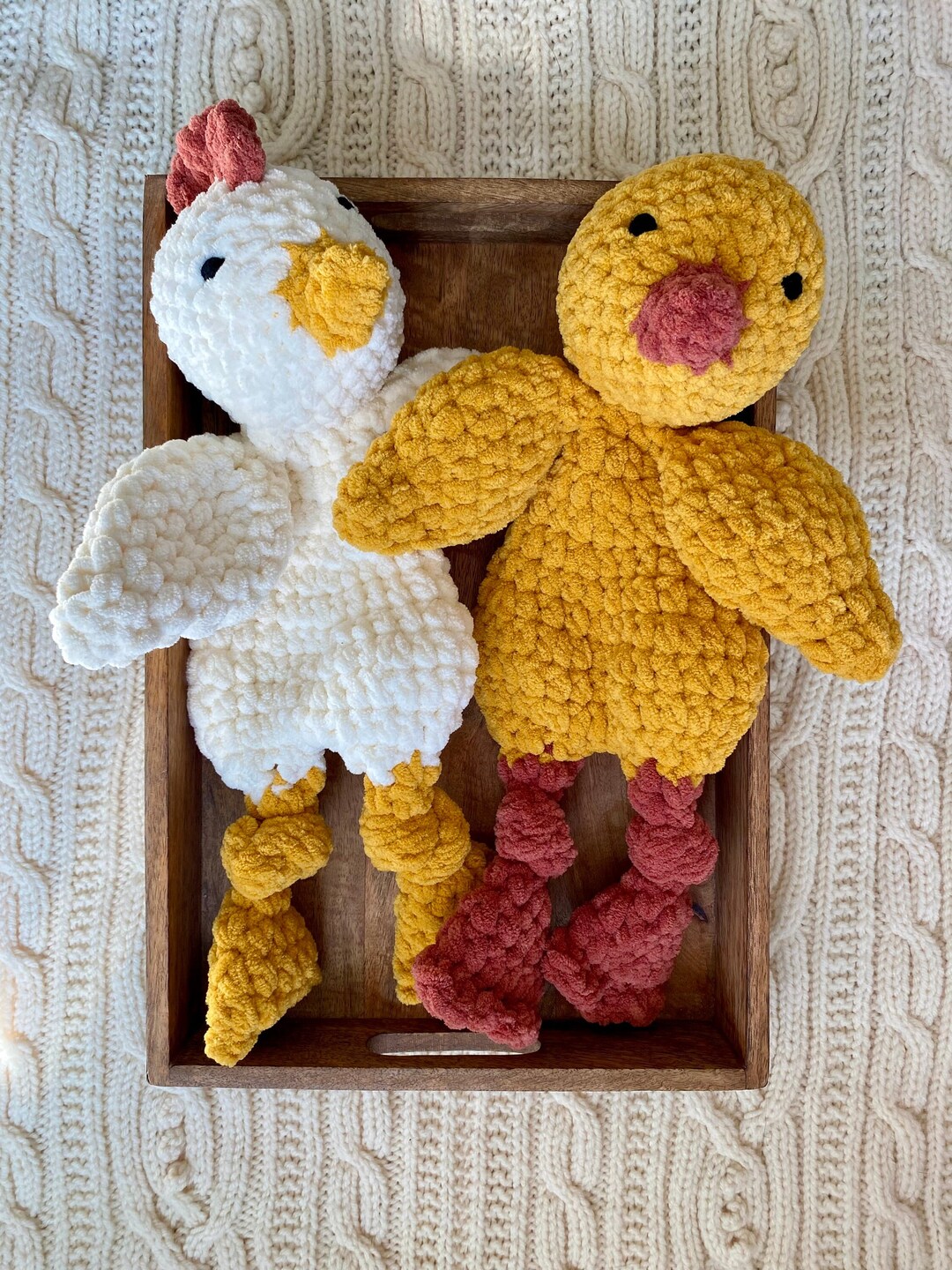 Crochet Chicken Snuggler | Handmade Baby Gift, Soft Interactive Toy ...