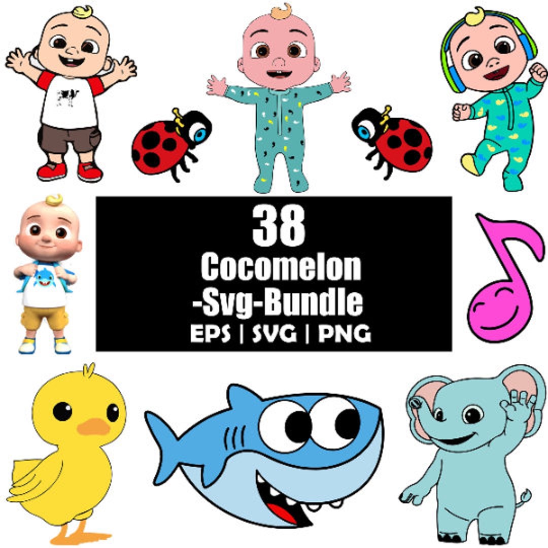 Cocomelon Svg Bundle Cocomelon PNG Coco Melon Kids PNG Package ...