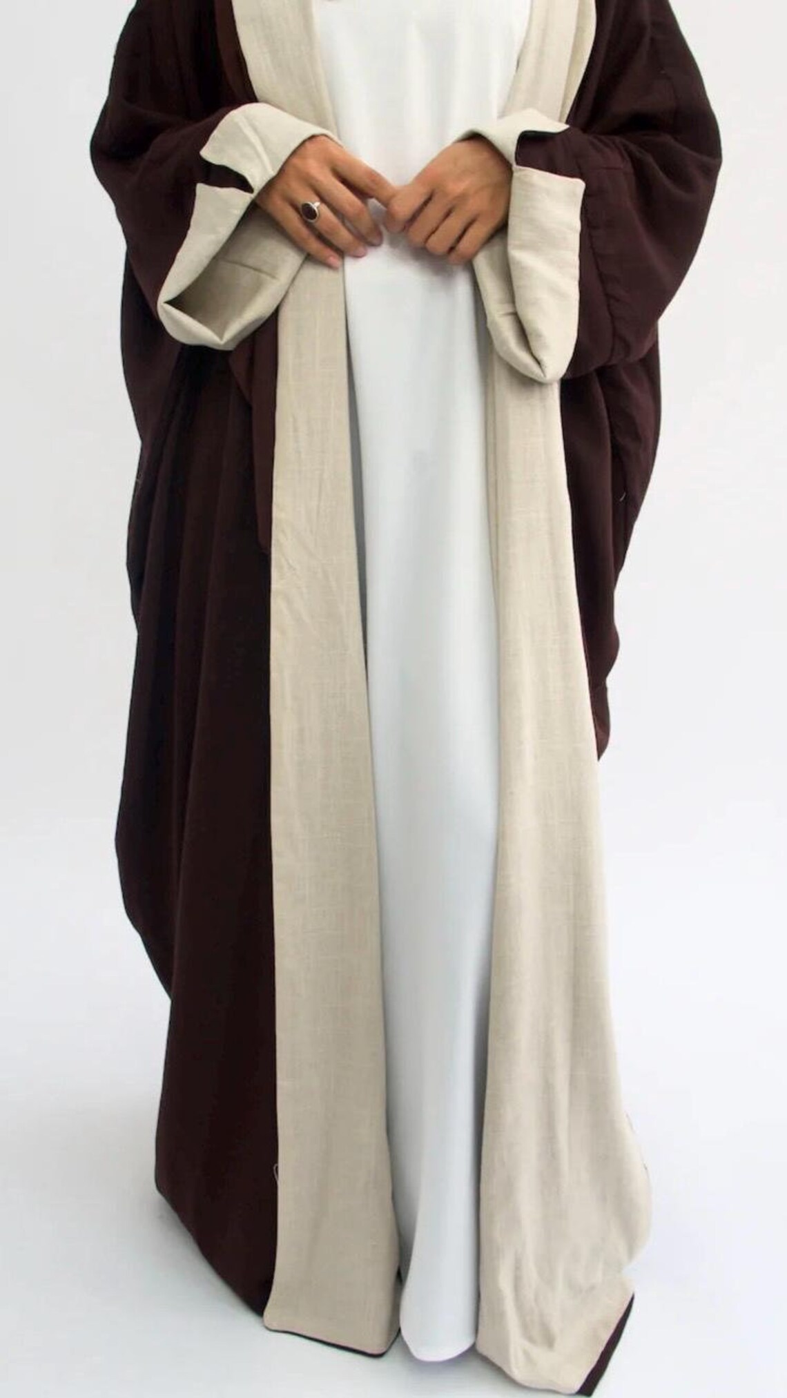 REVERSIBLE ABAYA | Two-in-one Modest Islamic Dress | Brown | Soft ...
