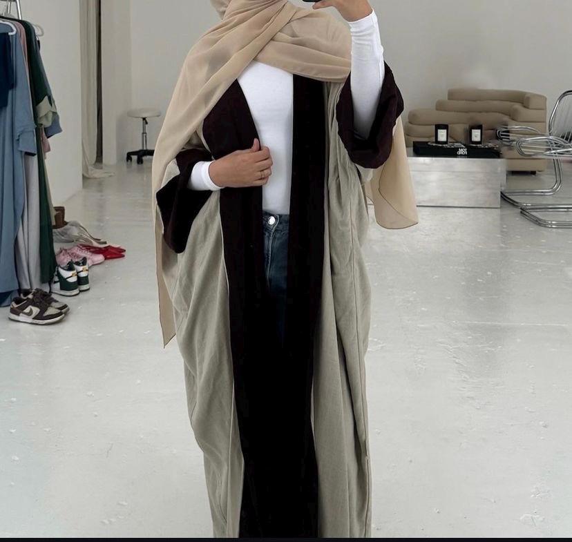 REVERSIBLE ABAYA | Two-in-one Modest Islamic Dress | Brown | Soft ...