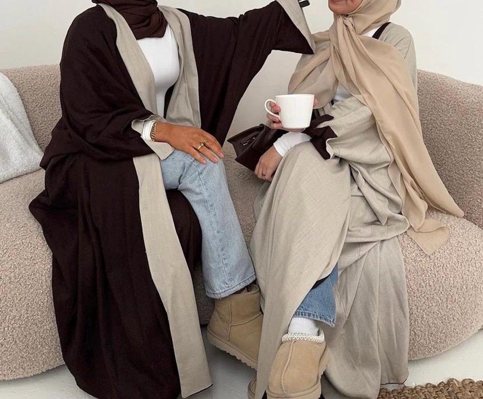 REVERSIBLE ABAYA | Two-in-one Modest Islamic Dress | Brown | Soft ...