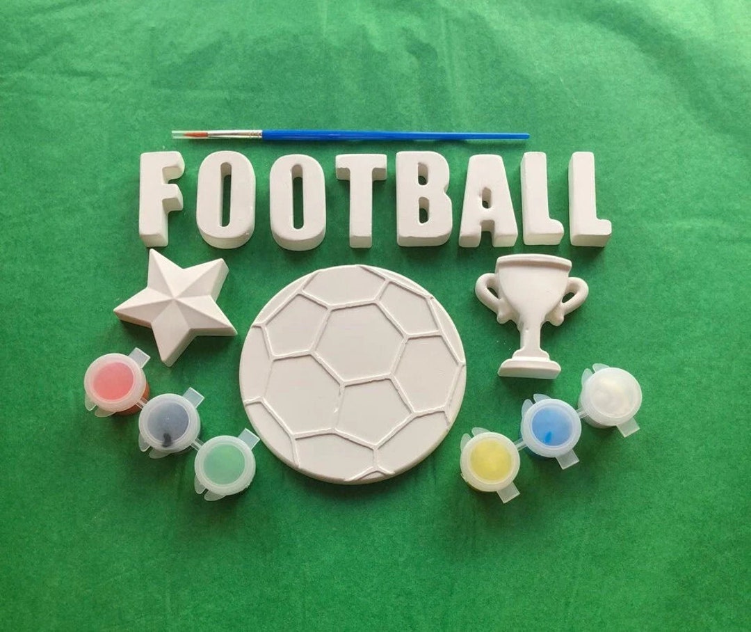 Personalised Football Crafts Paint Your Own Football/soccer Decoration ...