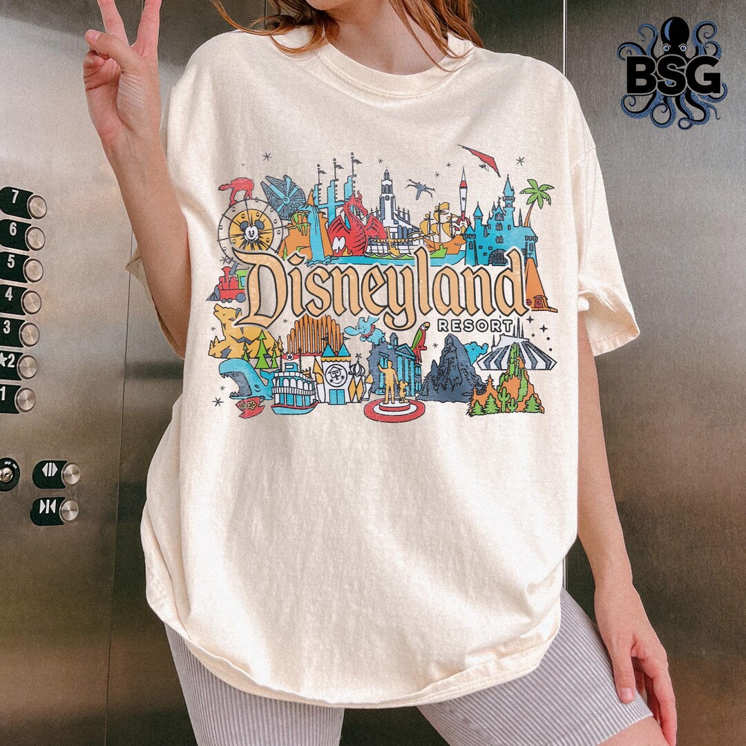 Vintage Disneyland Resort Comfort Colors Shirt, Disneyland Shirt, Magic ...