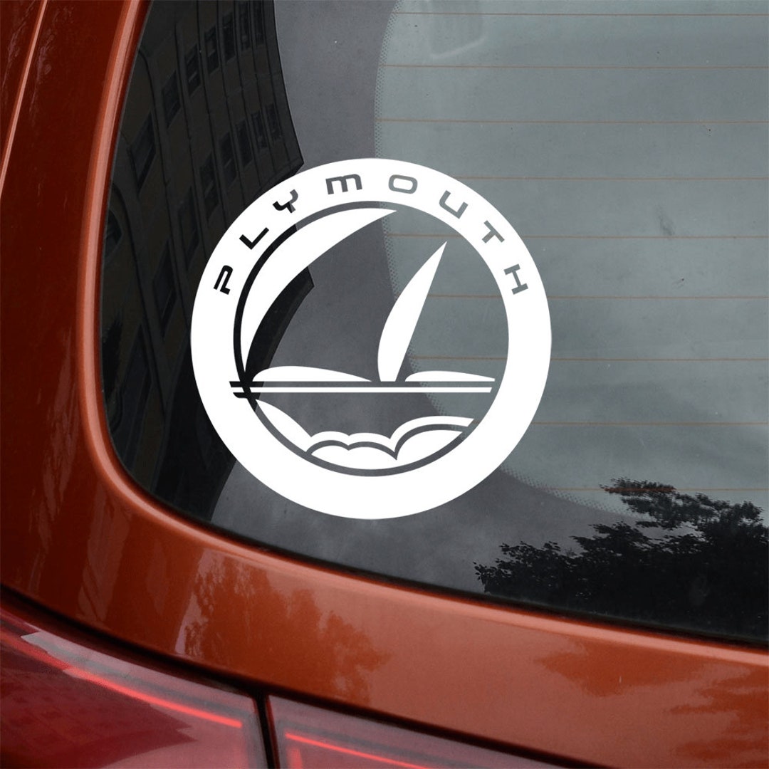 Plymouth Badge Car Logo Window Decal Vinyl Sticker - Etsy