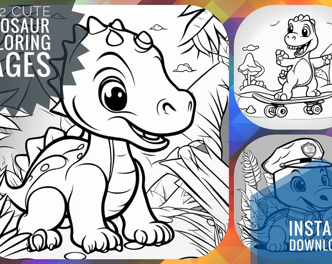 202 Coloring Pages for Children Dinosaurs, Coloring Pages to Print ...