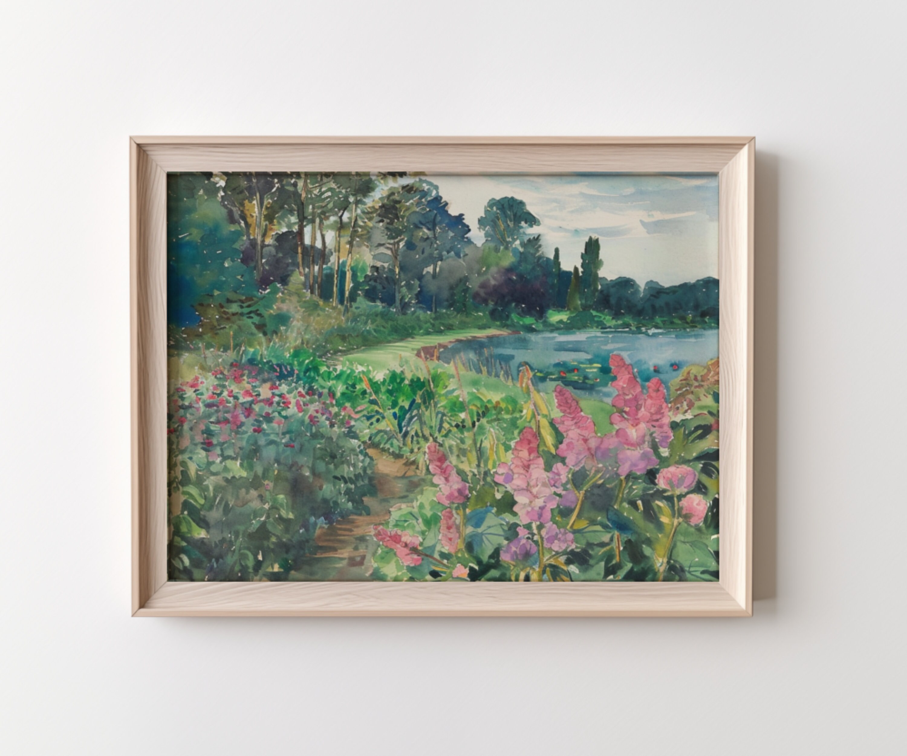 Floral Pathway Wall Art Flower Trail Painting, Nature's Tapestry ...